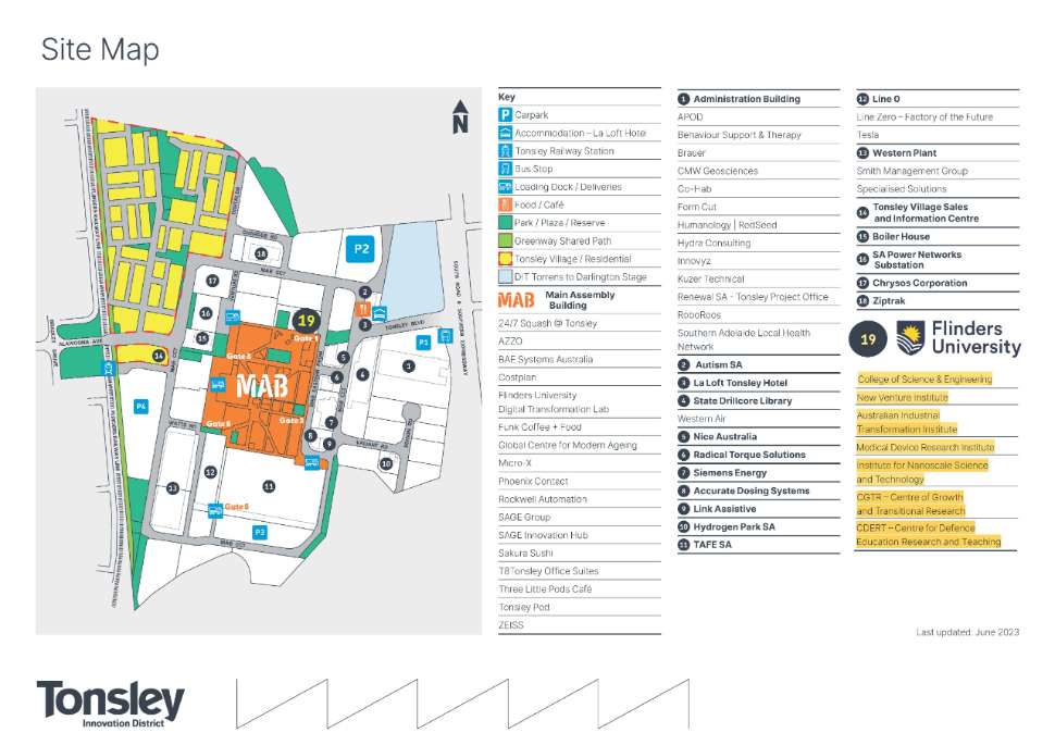 Tonsley location and security - Flinders University